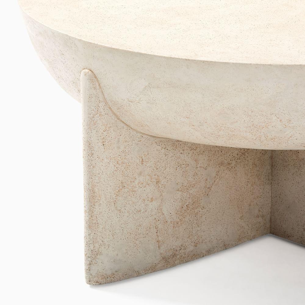 Monti Lava Stone Coffee Table Indoor Outdoor Elegance West Elm UK
